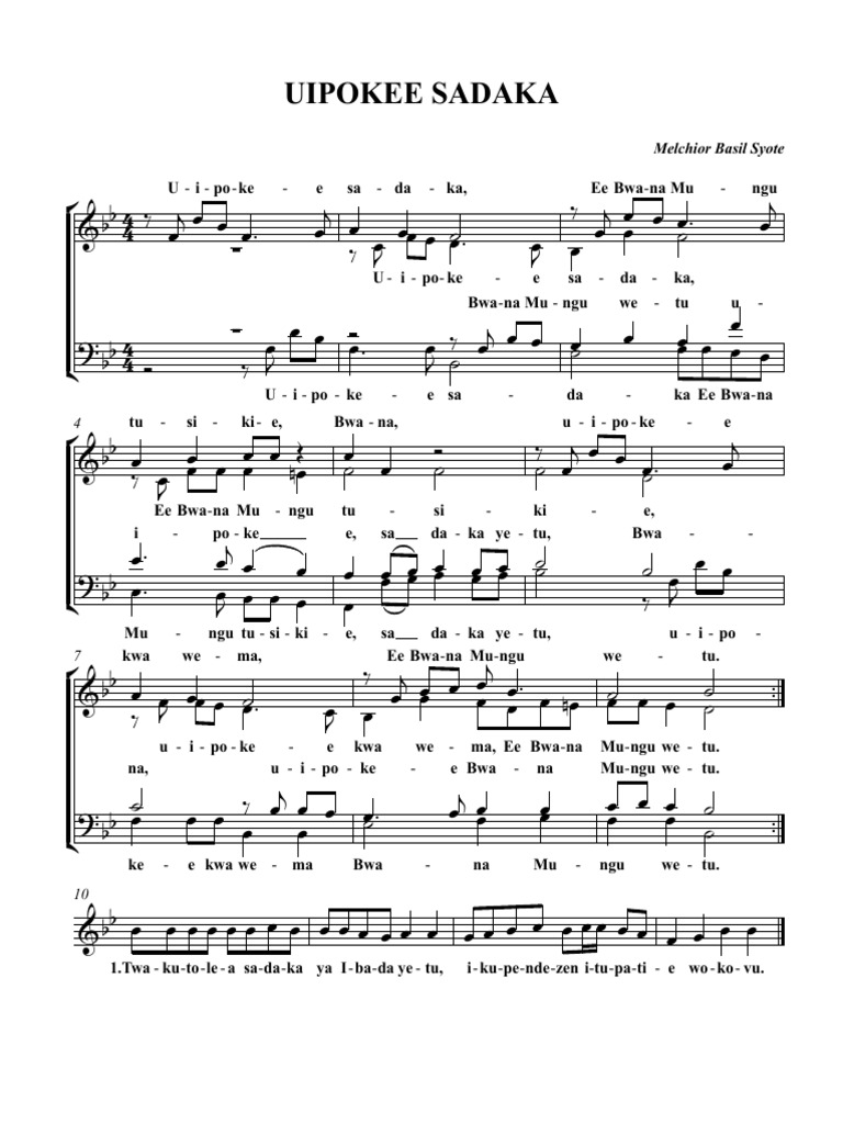 UIPOKEE SADAKA - Full Score-1 | PDF