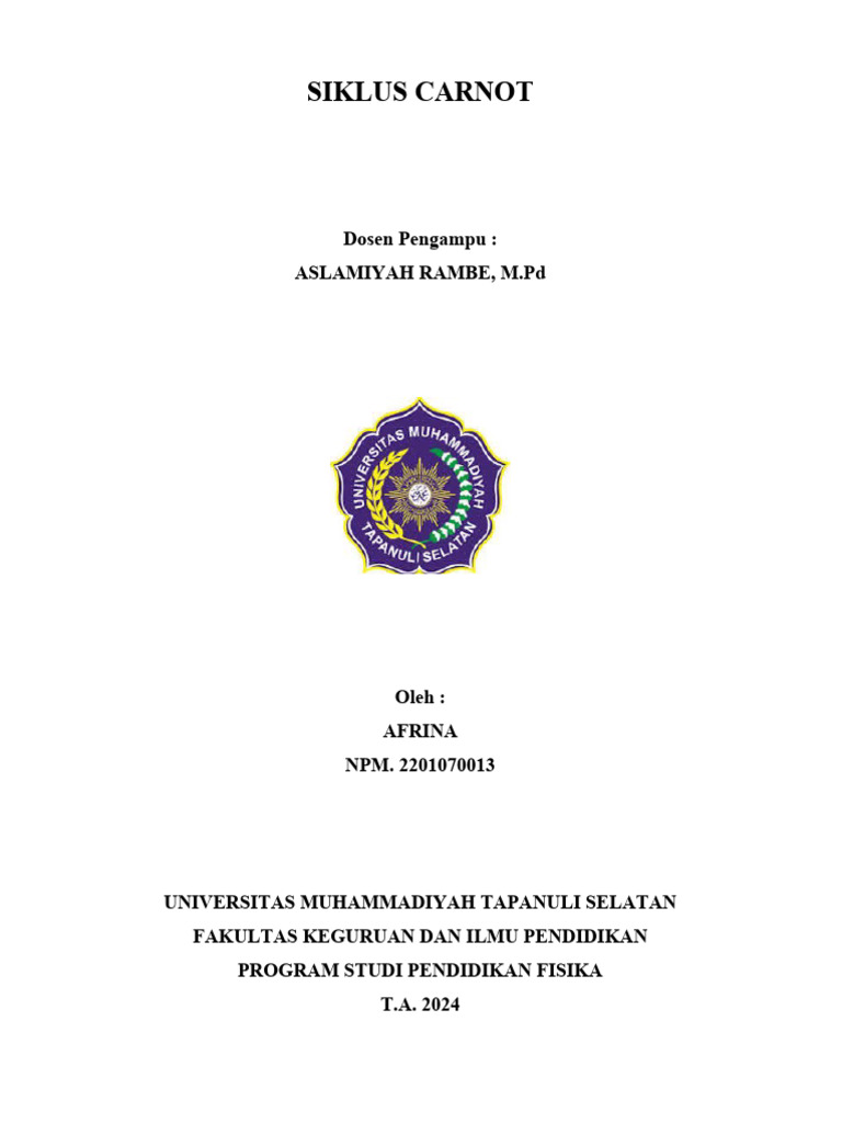 Makalah Siklus Carnot | PDF