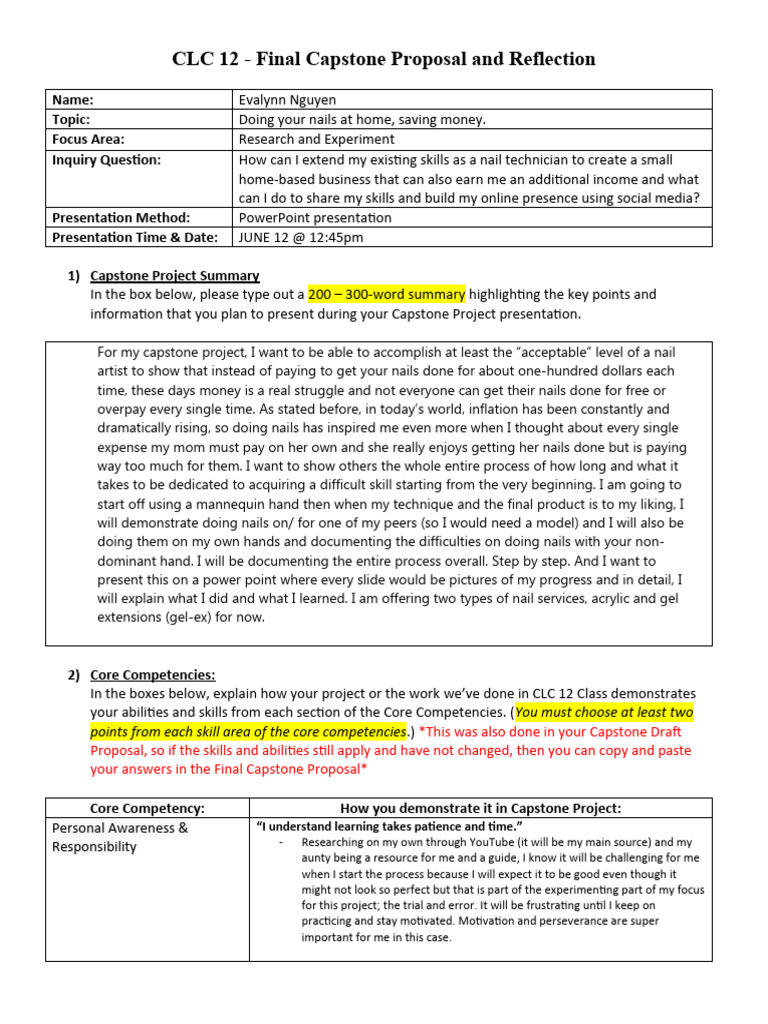 CLC 12-Combined Final Capstone Proposal Ref | PDF | Motivation | Motivational
