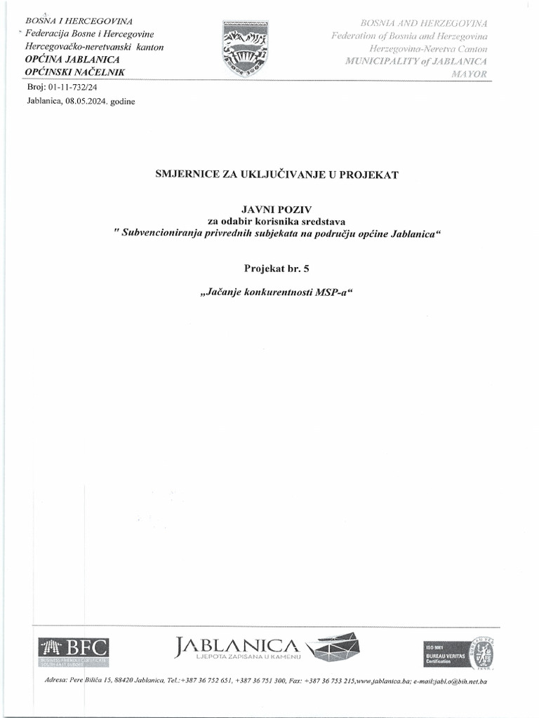 Projekat 5 - Smjernice | PDF