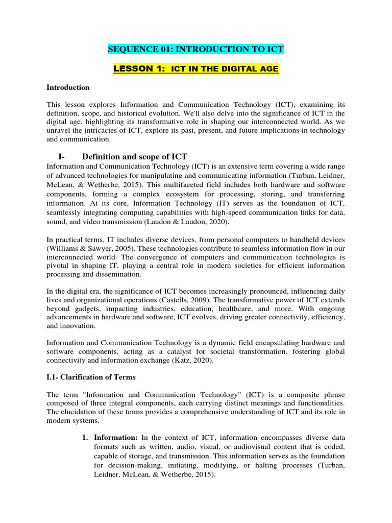 Ict 1 | PDF | Educational Technology | Computer Network