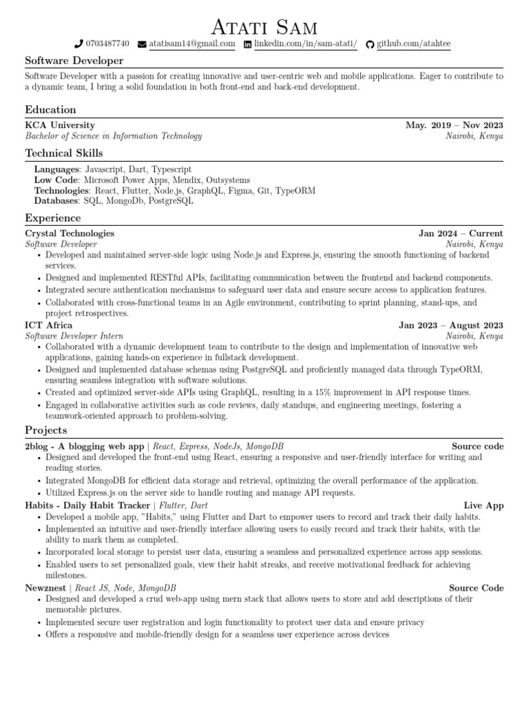 Jake S Resume Anonymous 2 | PDF | Mobile App | Computing
