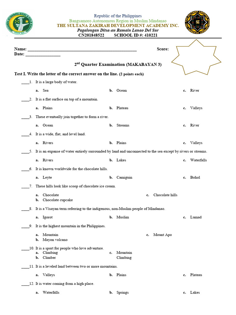 grade-3-2nd-quarter | Download Free PDF | Mindanao | Philippines