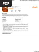Pepsi Baked Beans Recipe | PDF