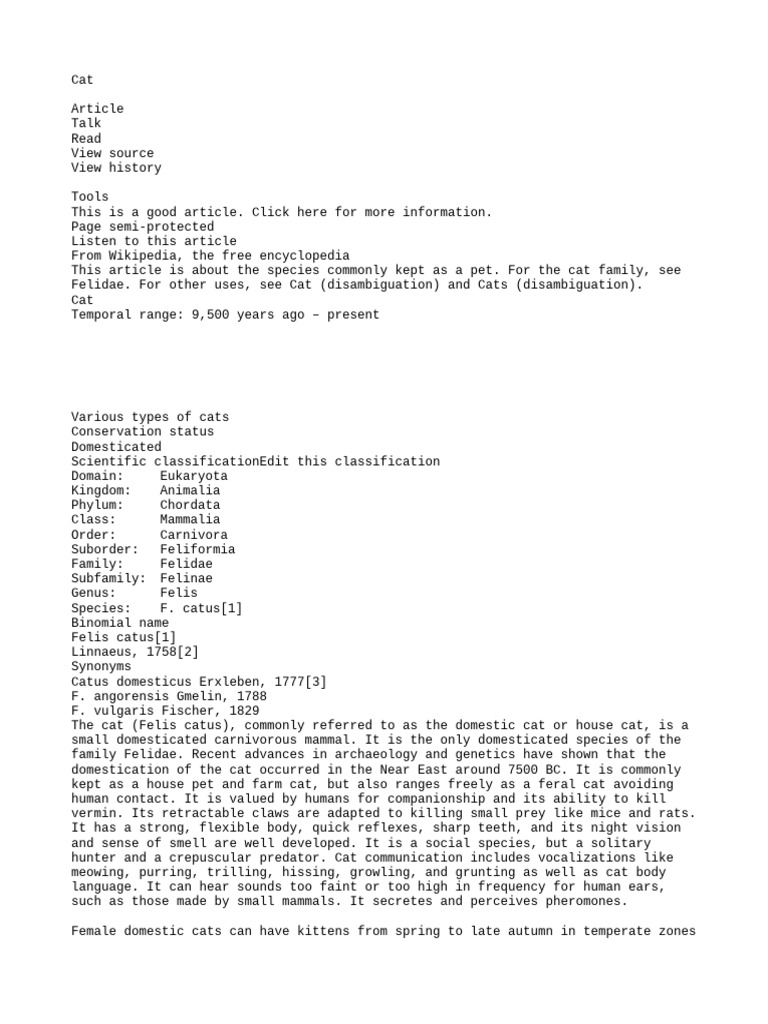 Cat | Download Free PDF | Cats | Vertebra