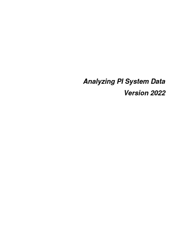 Analyzing Pi System Data Work Book | Download Free PDF | Microsoft Sql Server | Metadata