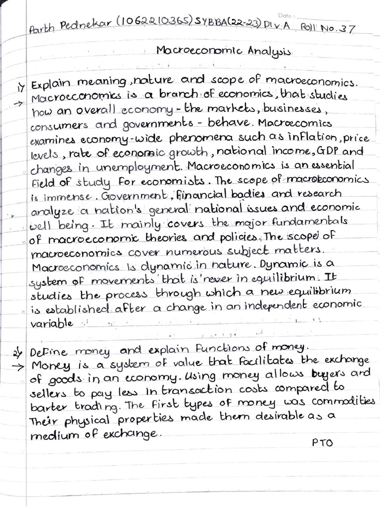 Macroeconomics Analysis Assignment Pdf Science Mathematics