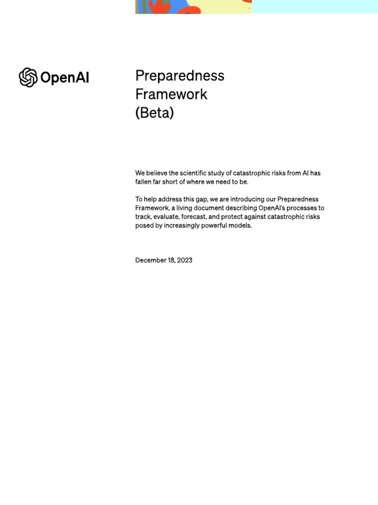 Openai Preparedness Framework Beta | PDF | Risk | Security