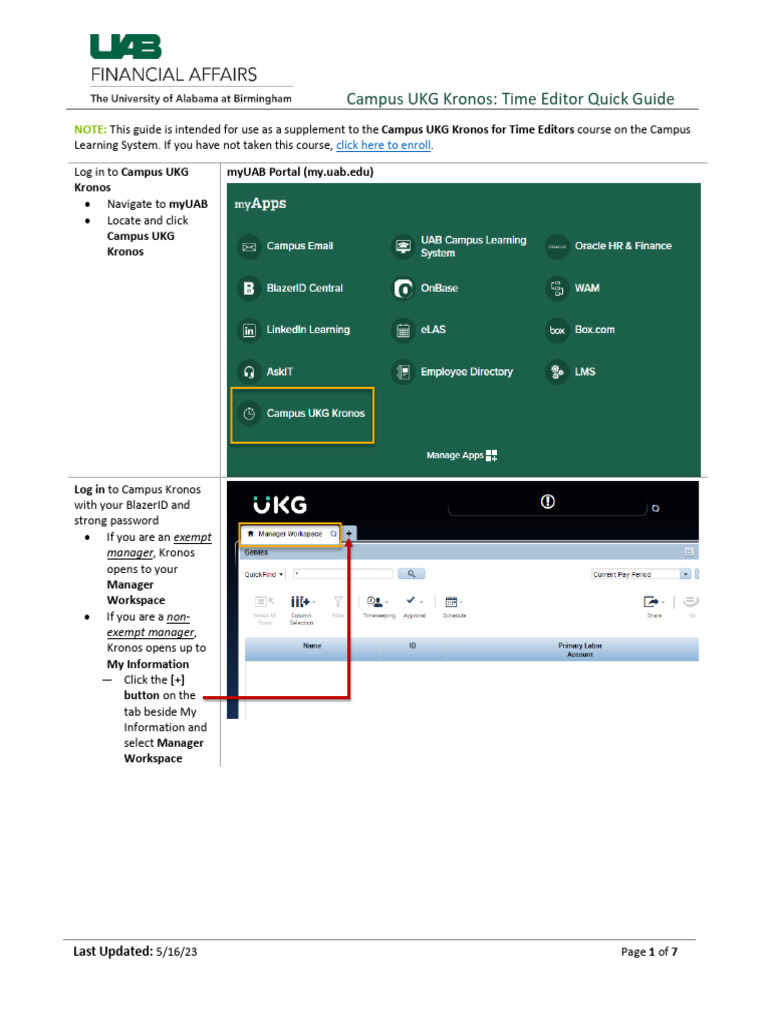 UKG Kronos Time Editor Guide | PDF | Computing | Software