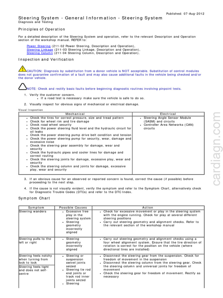 2 - CHASSIS - SM - 19 - 2005-2013 L320 - Steering System | PDF | Steering | Manufactured Goods
