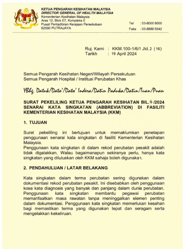 Surat Pekeliling KPK Bil. 4_2024 Senarai Kata Singkatan (Abbreviation ...