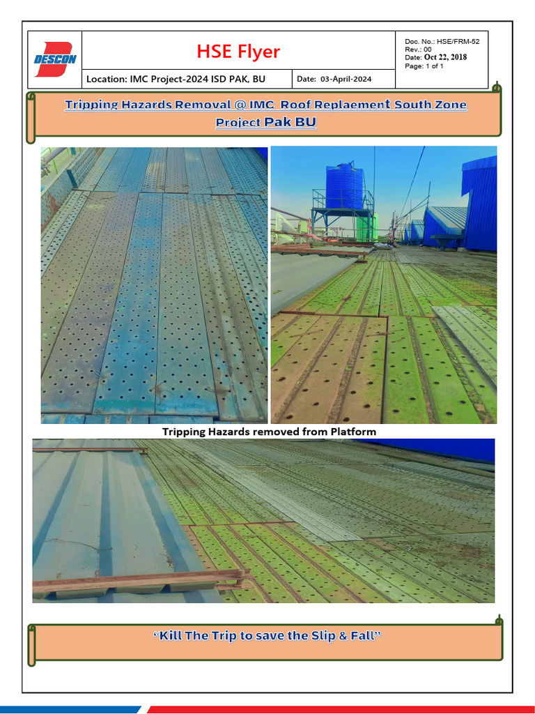 HSE Flyer Tripping Hazards Removal at IMC South Zone 2-4-2024 | PDF