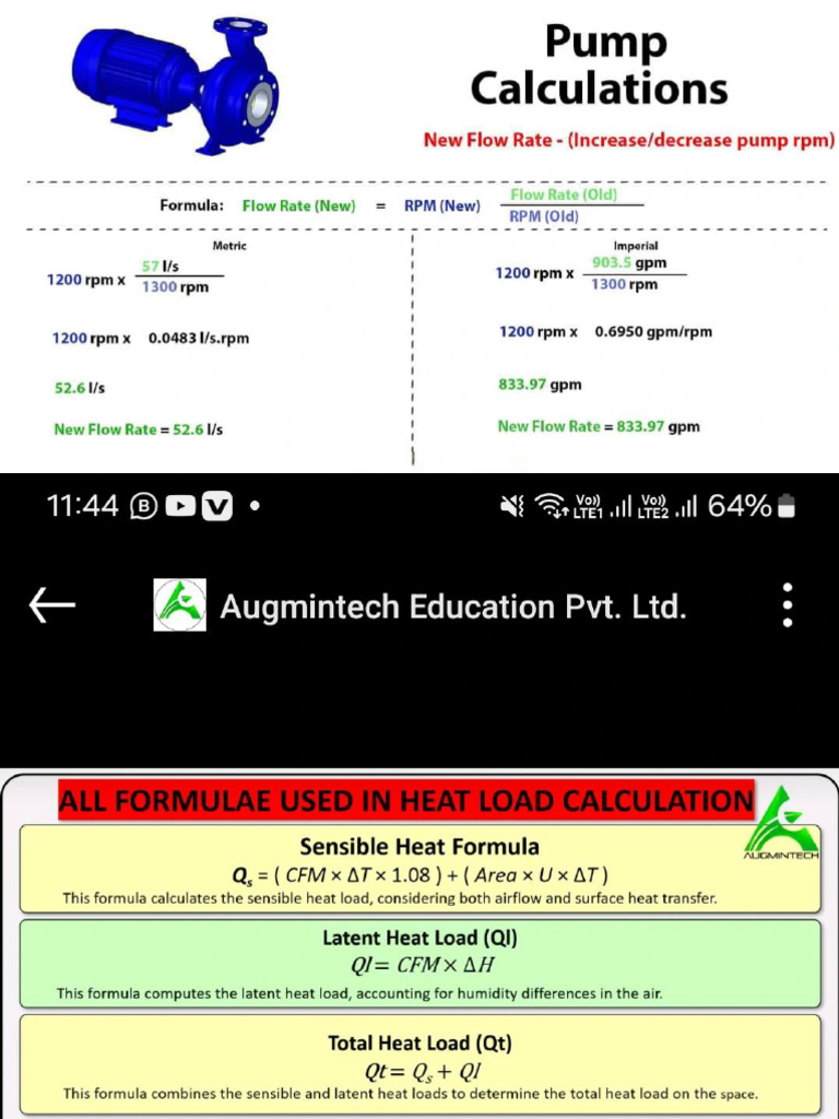 pump calculation | PDF