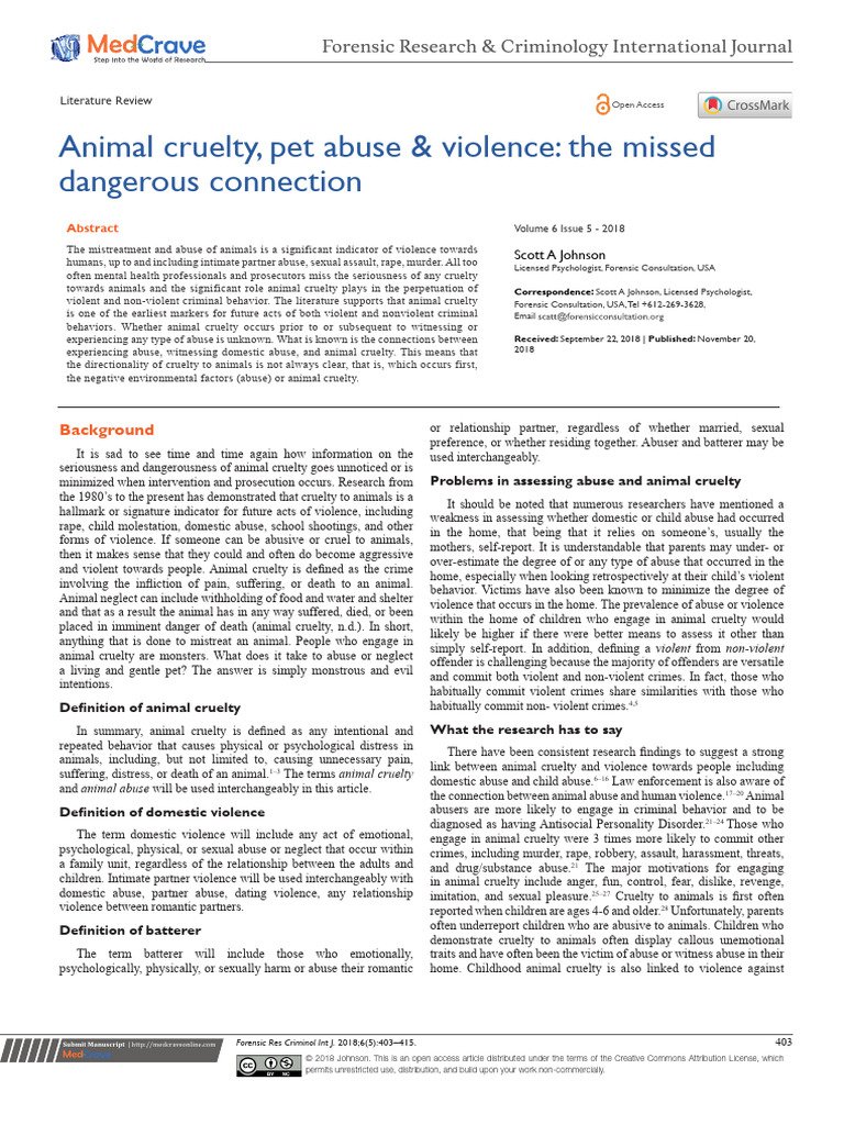 Animal Cruelty, Pet Abuse & Violence. The Missed Dangerous Connection (Inglés) Autor Scott A ...