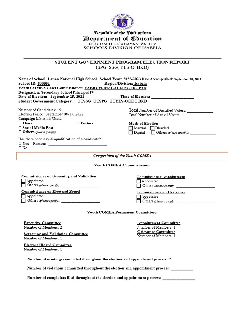 SGP-Election-Report-Template latest | PDF | Accountability | Democracy