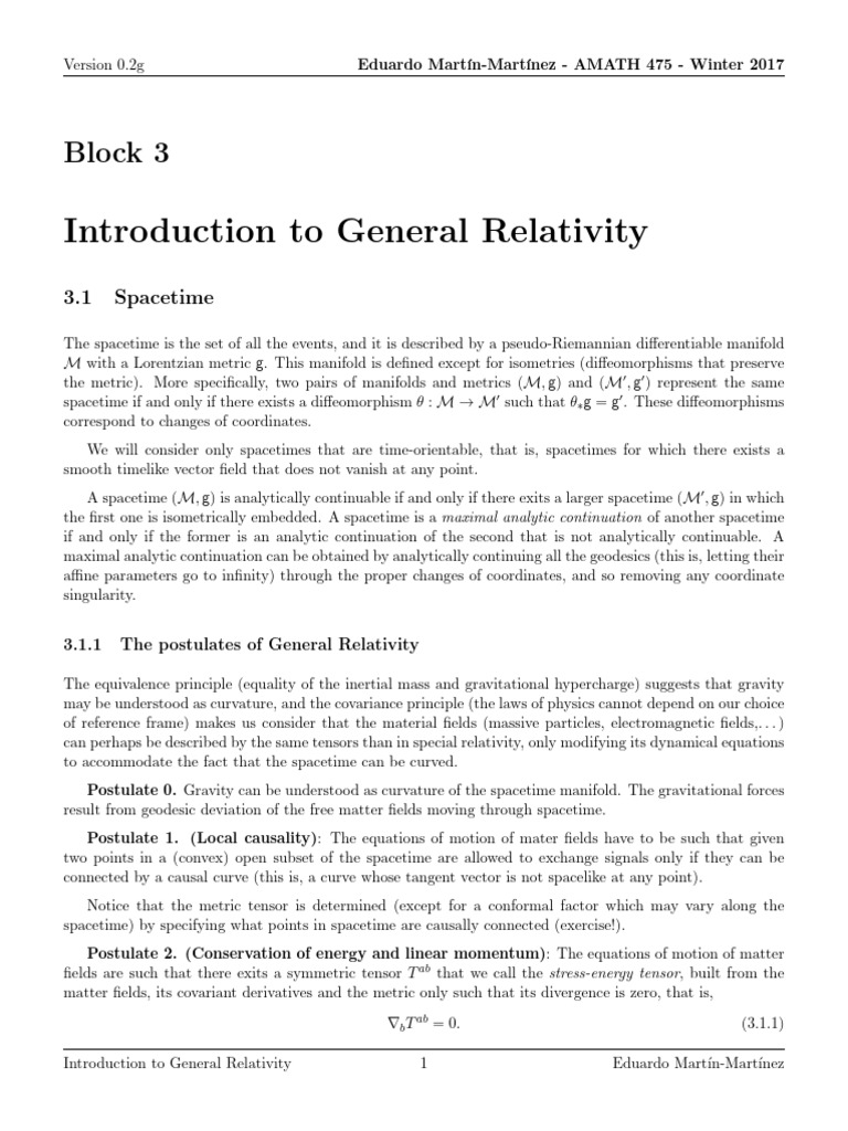 General Relativity | PDF | General Relativity | Spacetime