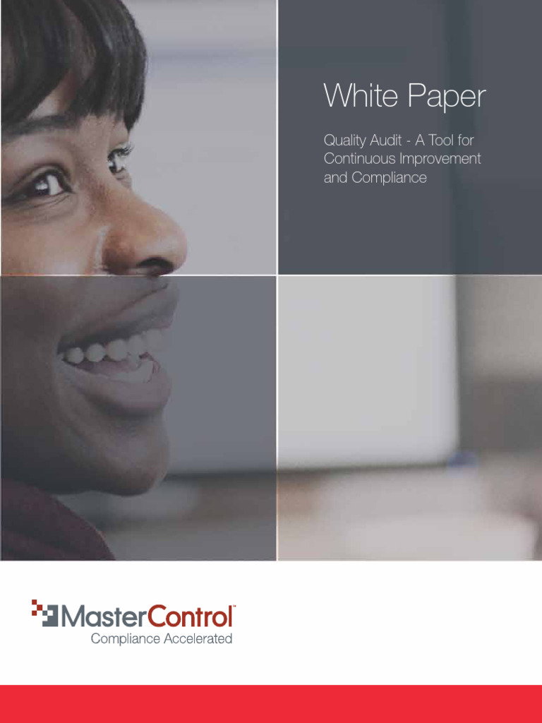 MasterControl Quality Audit a Tool for Continuous Improvement and ...