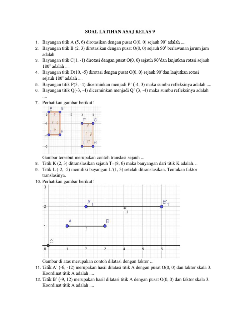 2324 Soal Latihan ASAJ | PDF
