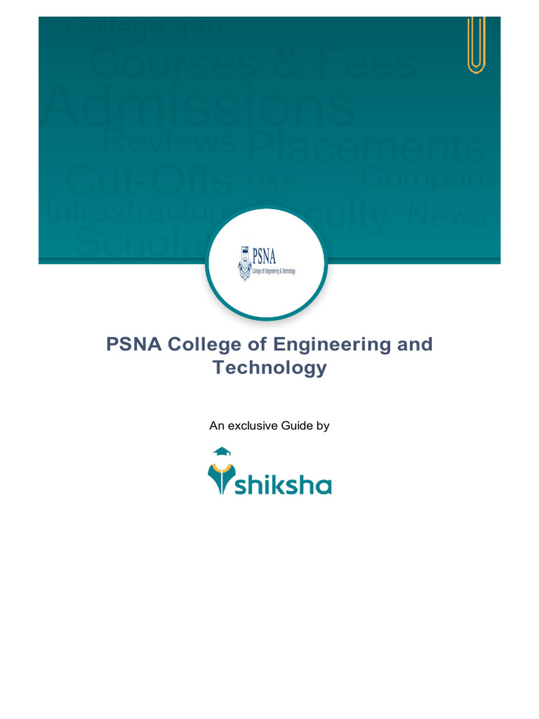 PSNA College of Engineering and Technology | Download Free PDF | Engineering | Computing
