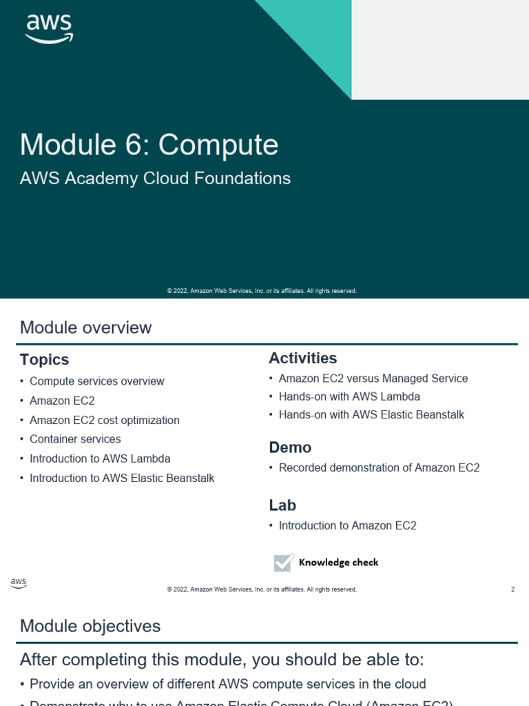AcademyCloudFoundations Module 06 | Download Free PDF | Amazon Web Services | Port (Computer ...
