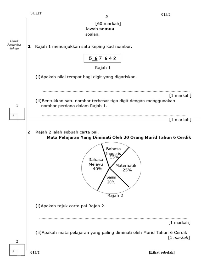 AR3 2016 Matematik KERTAS 2 | PDF