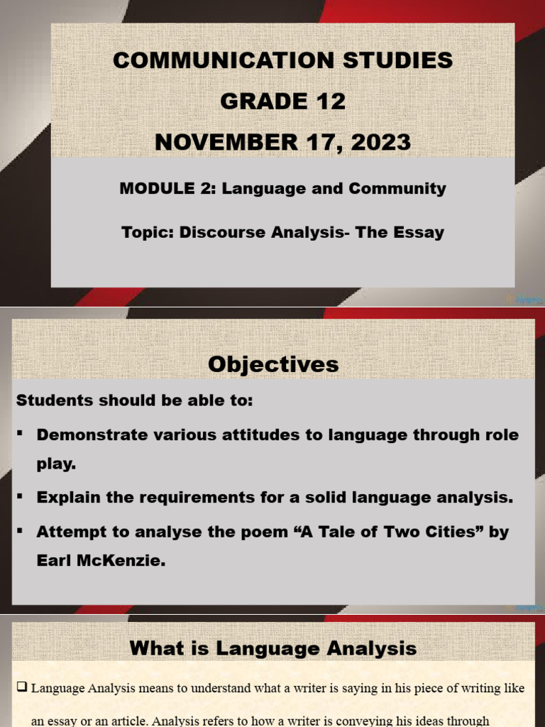 Discourse Analysis | Download Free PDF | English Language | Essays