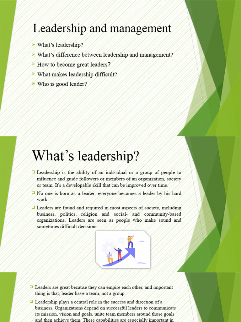 Understanding Leadership vs. Management | PDF | Leadership | Goal