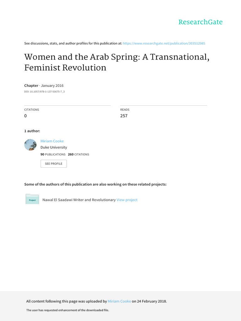 Sadiqi Book-WomenandtheArabSpring | PDF | Gender Studies | Feminism