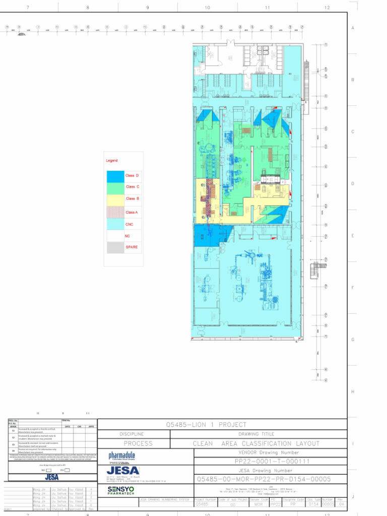 Ev04.04. Clean Area Classification Layout Line 1 | PDF