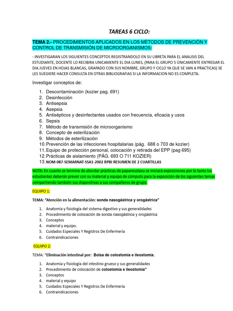 TAREAS 6 CICLO Cuatro de Junio | PDF | Medicina | Medicina CLINICA