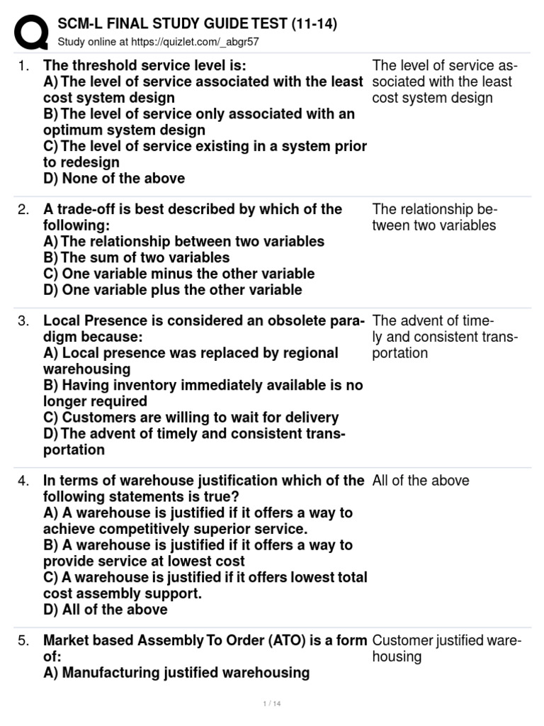 Supply Chain Logistics Management Testbank | PDF | Inventory | Logistics