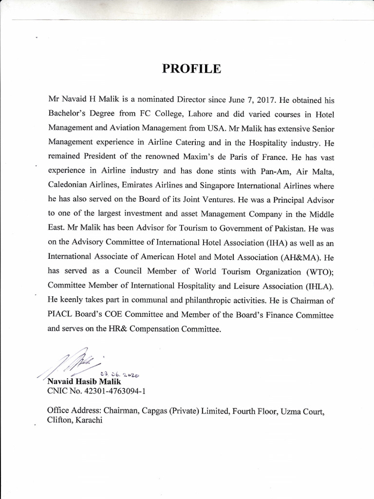 Directors Profiles | PDF | Pakistan | United Nations