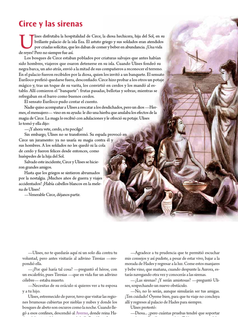 Circe y Las Sirenas. | Descargar gratis PDF | Odiseo | Sirena