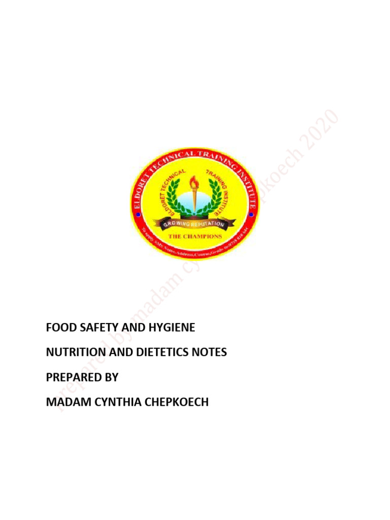 FOOD SAFETY NOTES | Download Free PDF | Foodborne Illness | Food Safety