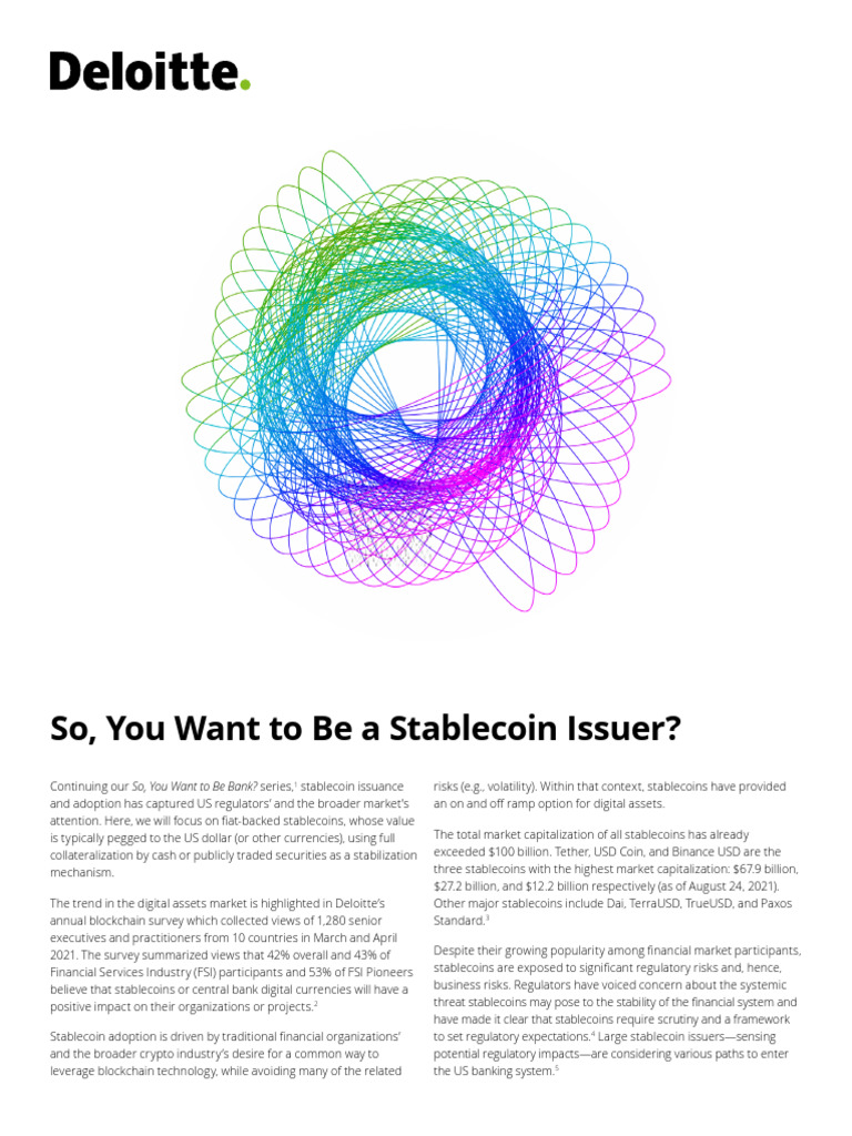 So You Want To Be A Stablecoin Issuer 2021 | PDF | Cryptocurrency | Banks