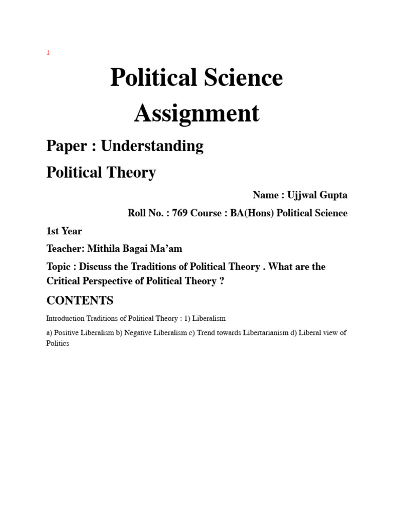 Political Science | PDF | Feminism | Gender Studies