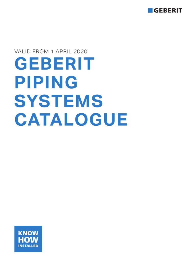 PDF Geberit Piping Systems Catalogue 2020 21 En | Download Free PDF | Pipe (Fluid Conveyance ...