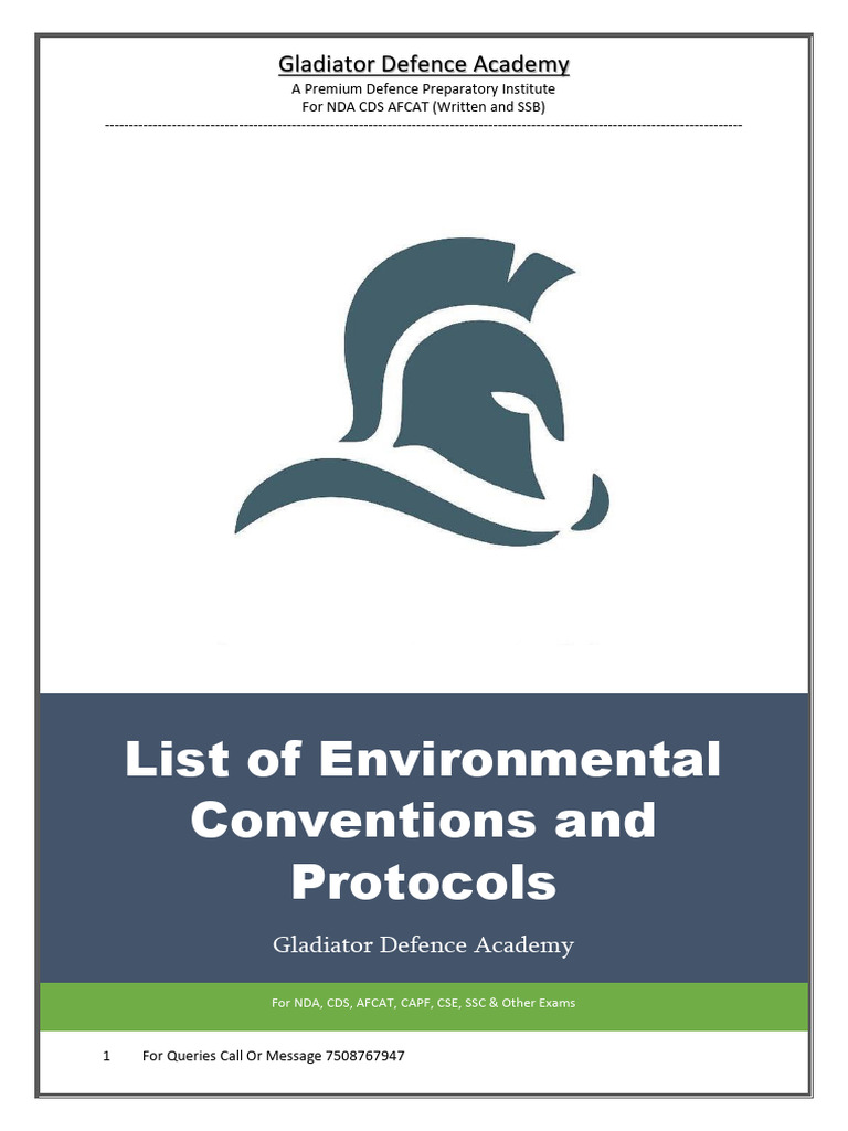 Environmental Conventions and Protocols | Download Free PDF | United ...