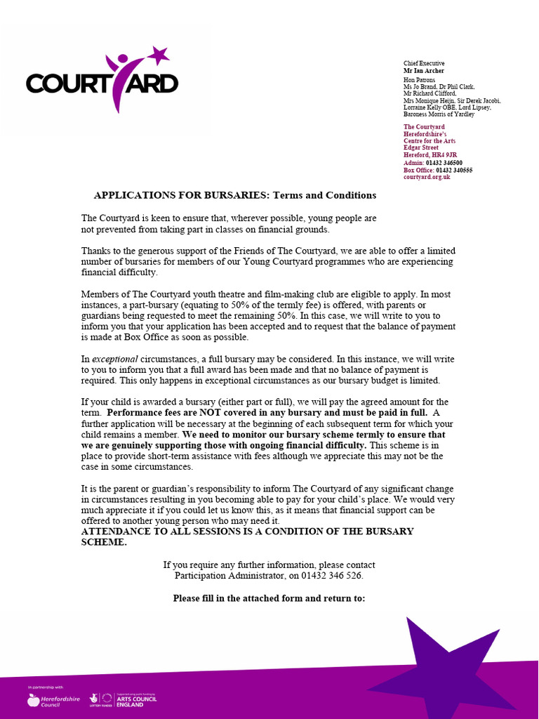 Bursary Application Form Updated 1 | PDF