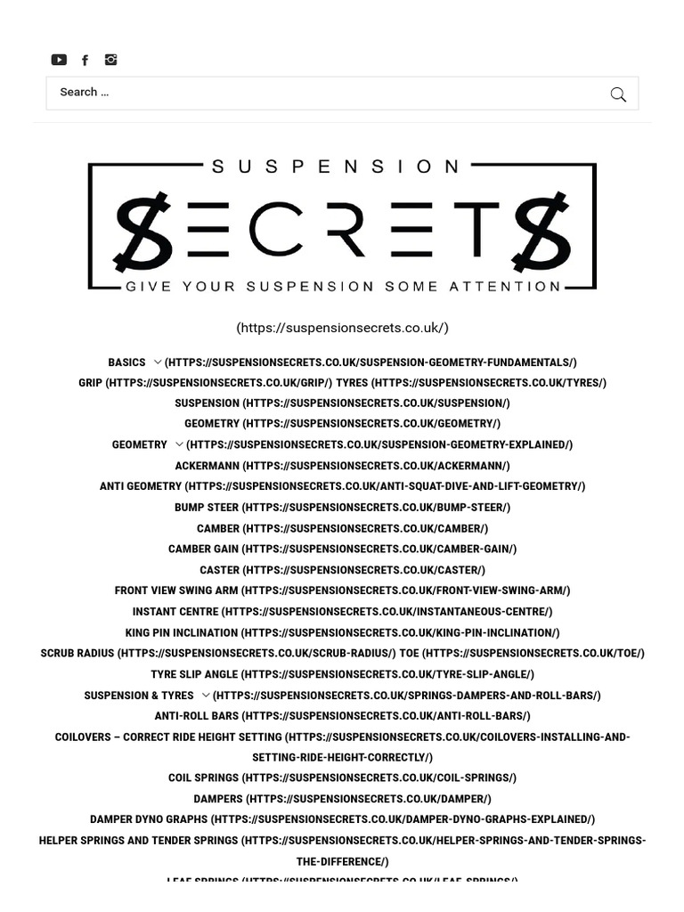 Dampers – How To Adjust And Tune – Suspension Secrets | PDF ...