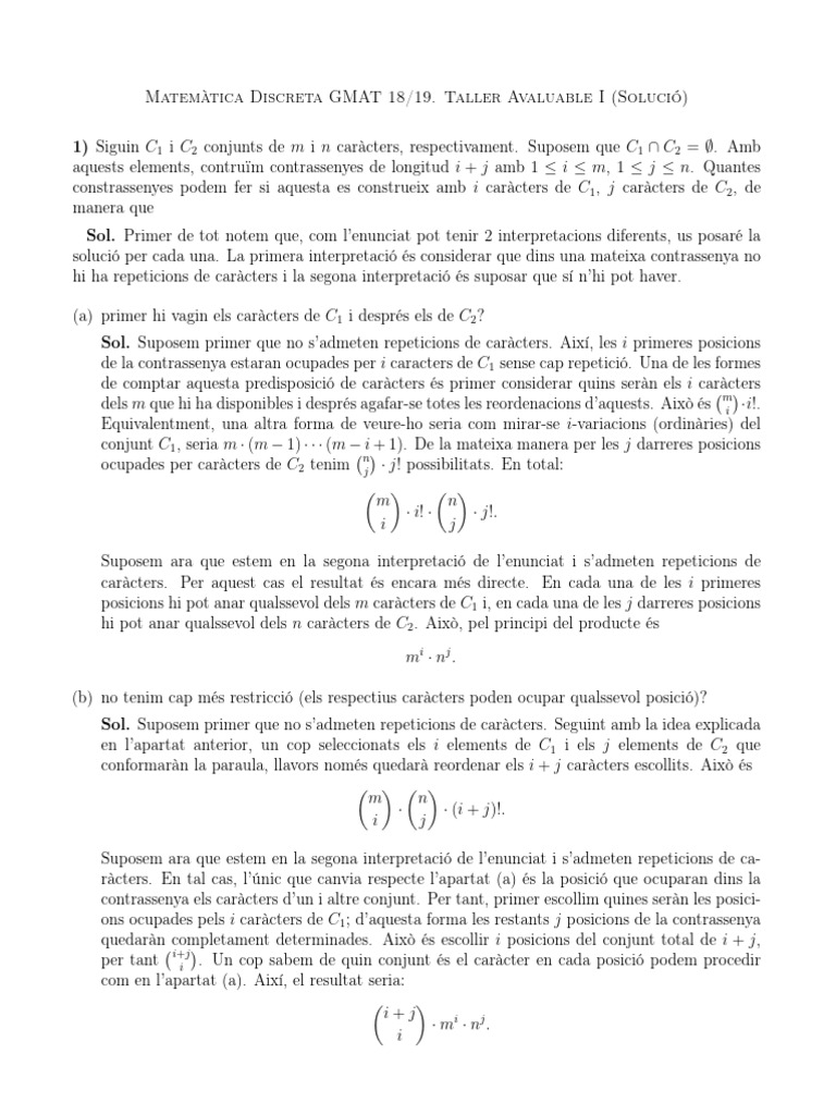 Taller Av1. Combi - Solucio | PDF