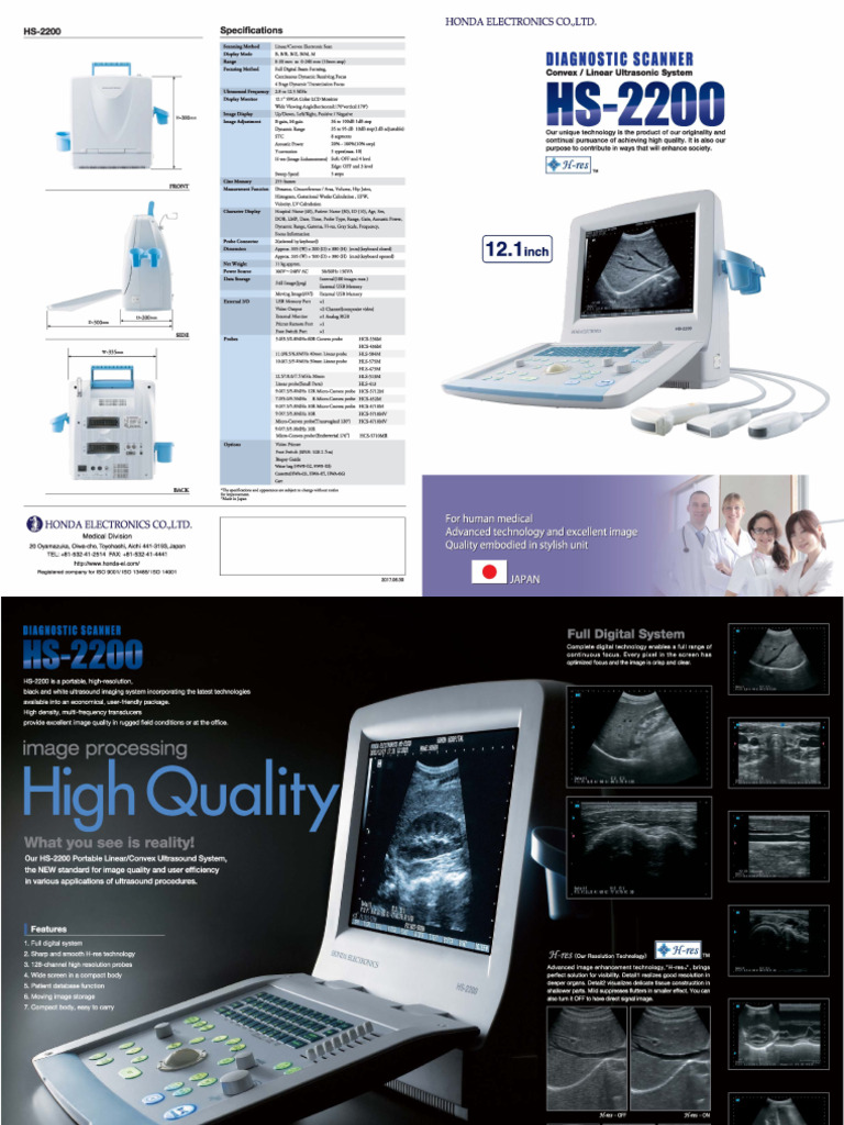 HS-2200 (New) Searchable | PDF | Ultrasound | Computer Keyboard