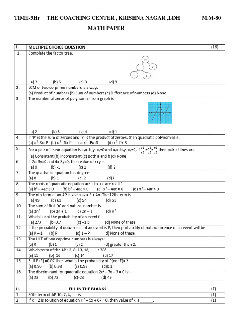Abhi 10 | PDF | Zero Of A Function | Polynomial