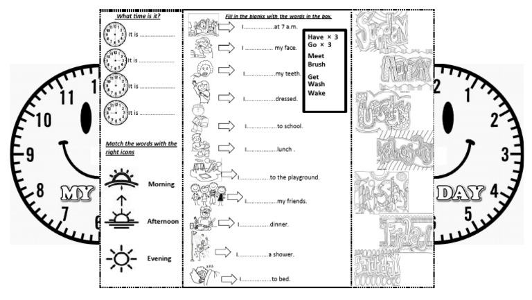 LAPBOOK- My Daily Routine | PDF