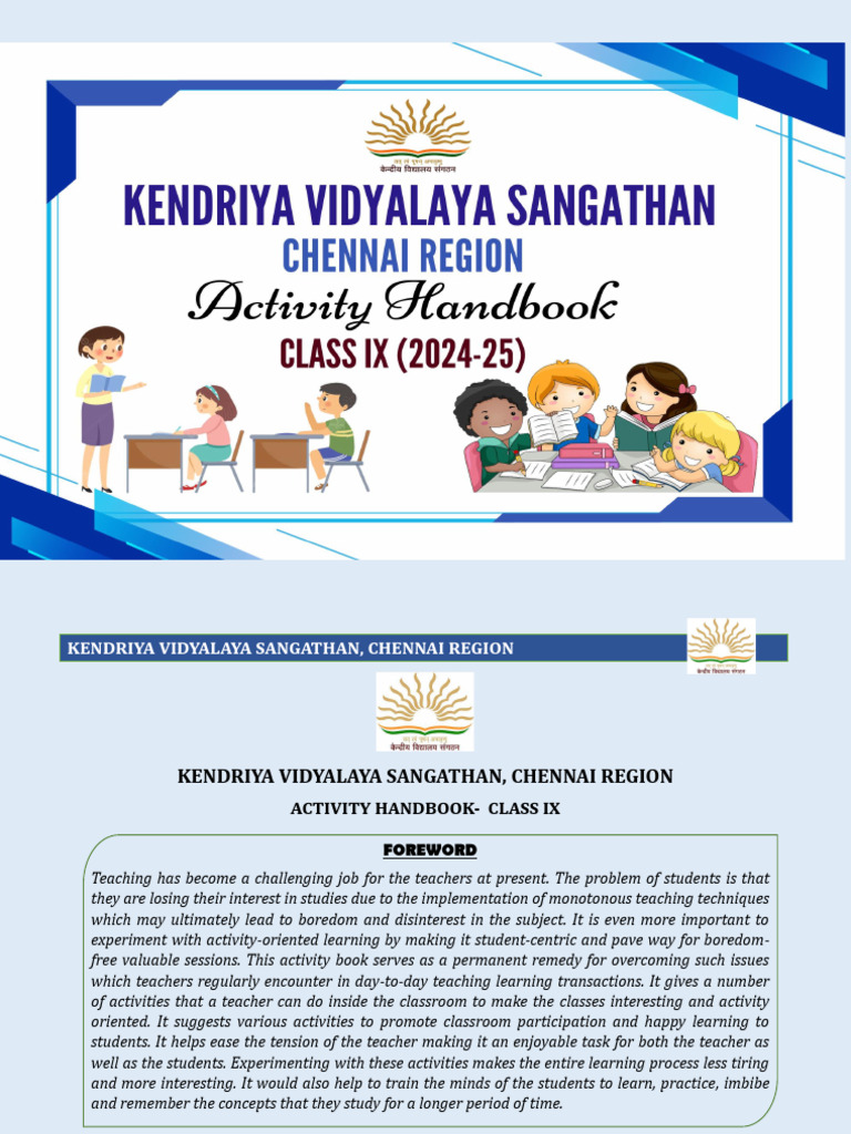 Class IX Activity Handbook 2024-25 | PDF | Creativity | Literacy