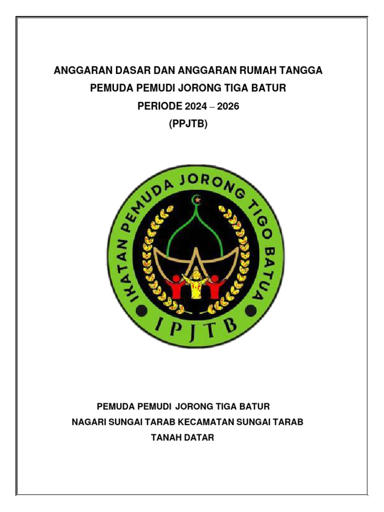Anggaran Dasar Pemuda Jorong Tiga Batur | PDF | Karier & Perkembangan ...