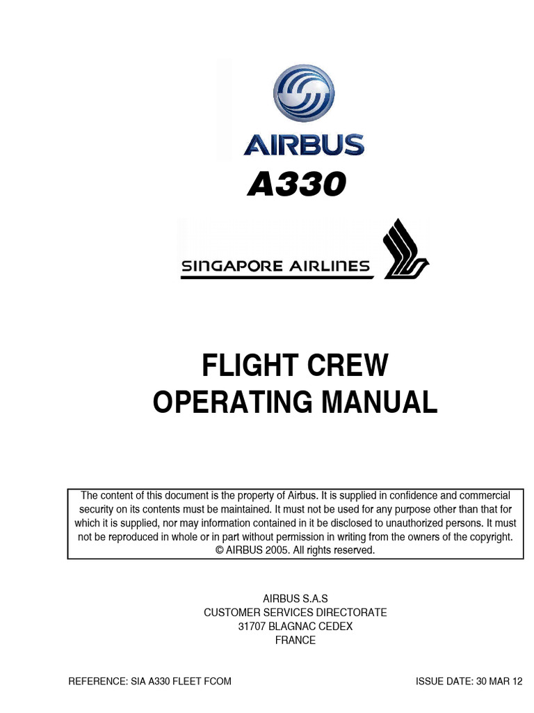 A330 Fcom Rev02 30mar12 | PDF | Aerospace Engineering | Aviation