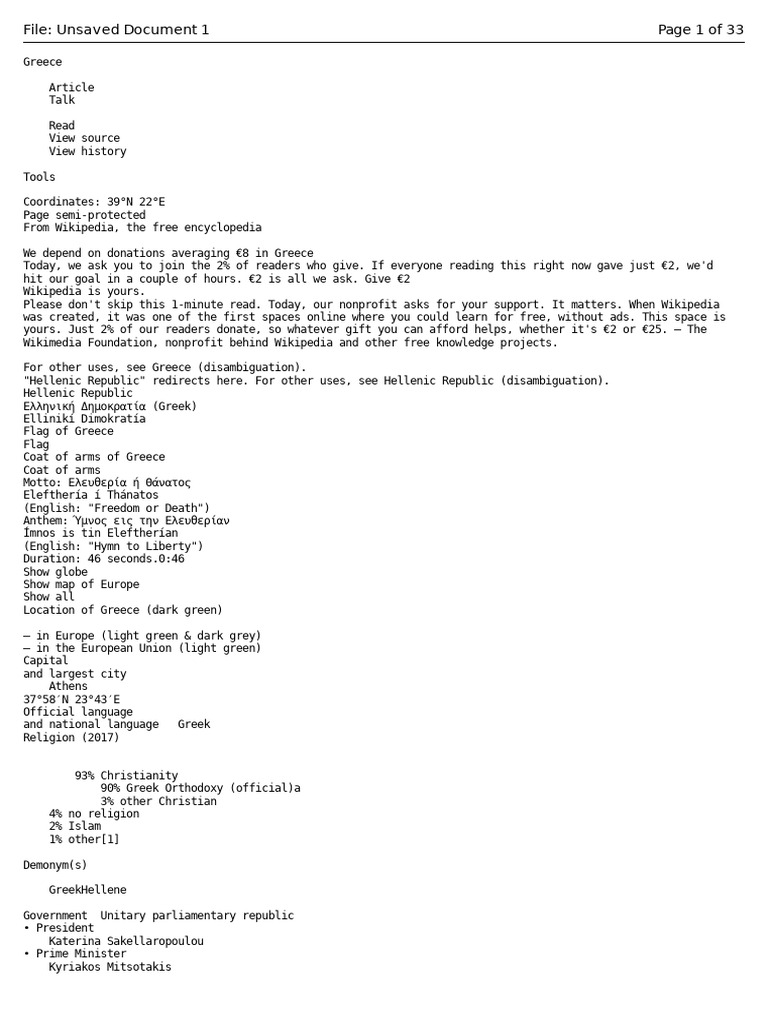 Greek | PDF | Greece | Ancient Greece