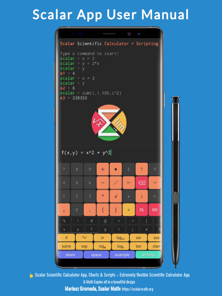Scalar App User Manual | PDF | Mobile App | Scripting Language