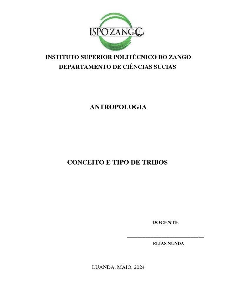 Conceito e Tipo de Tribos | PDF | Tribo